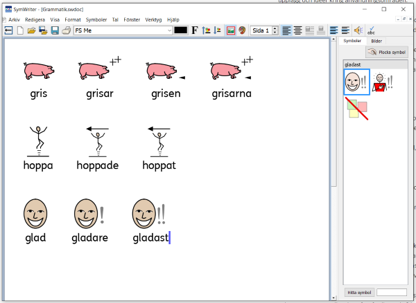 Skriv ut SymWriter 2 - Symbolbruket