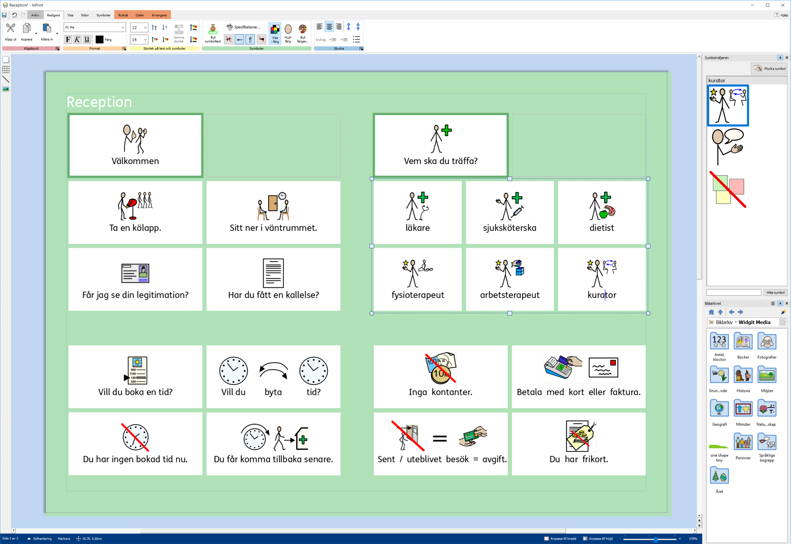 Skriv ut Widgit i Vården - Symbolbruket